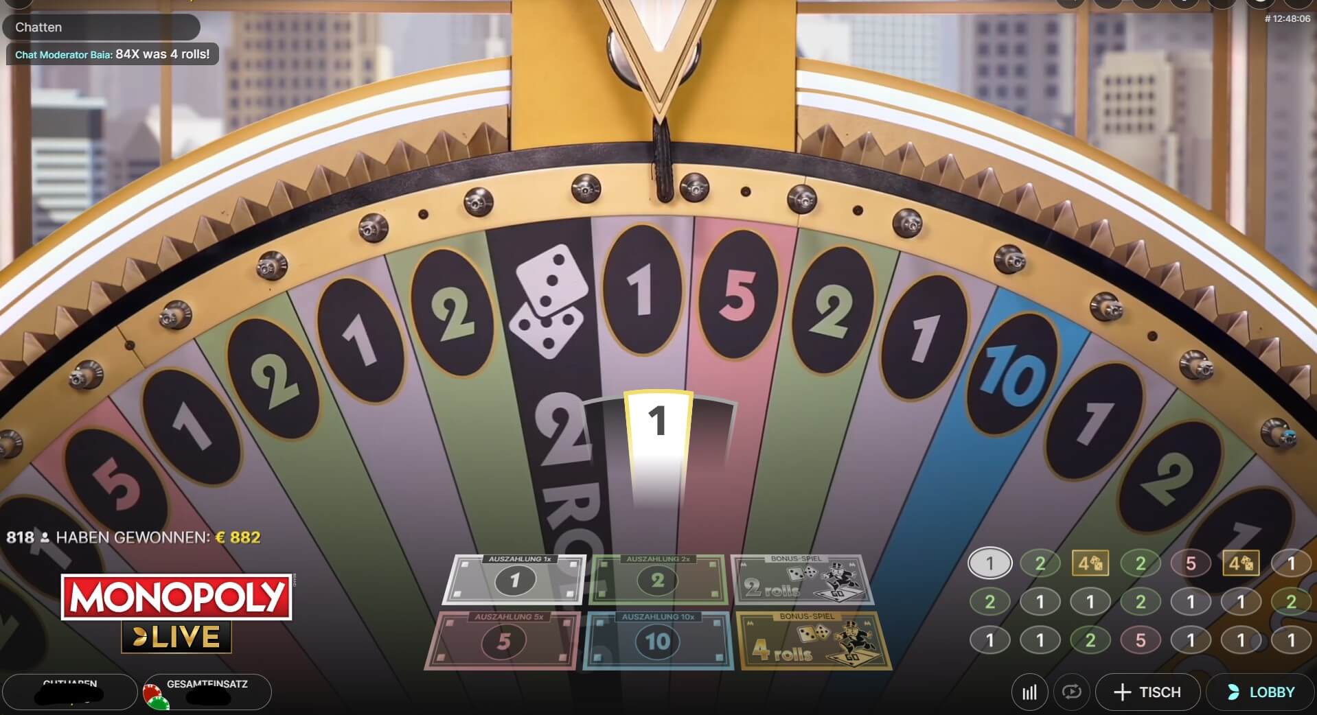 Monopoly Live Bewertung 2025 - Top Game-Show von Evolution